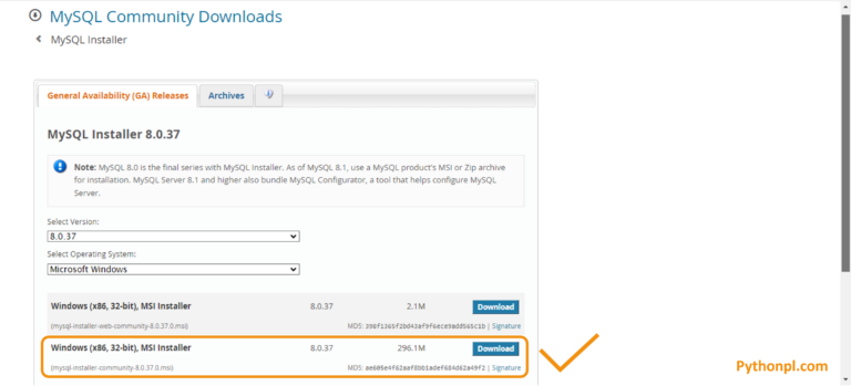 How to Install MySQL 8.0.37 on Windows: Step-by-Step Guide